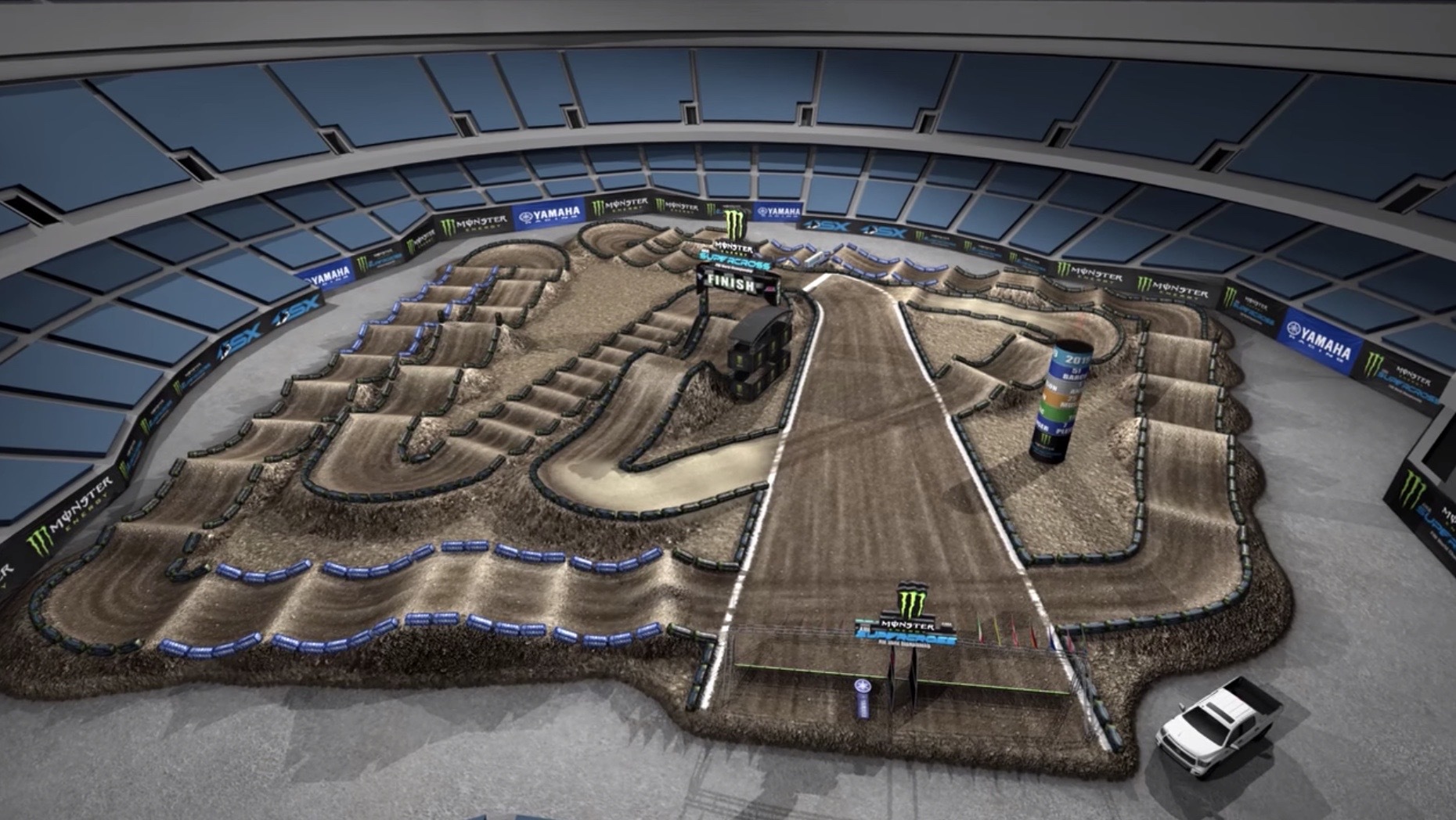 2019 Oakland Supercross - Animated Track Map - GD2 - Motocross Videos ...