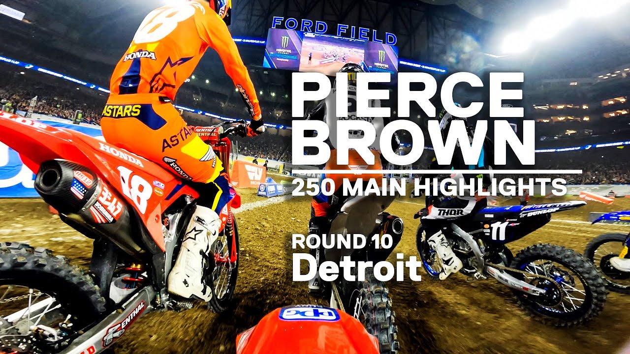 Onboard: Pierce Brown - 2022 Detroit Supercross - GD2 - Motocross ...