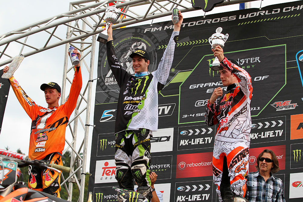 MX2 podium - Grand Prix of Europe Sunday Racing - Motocross Pictures ...