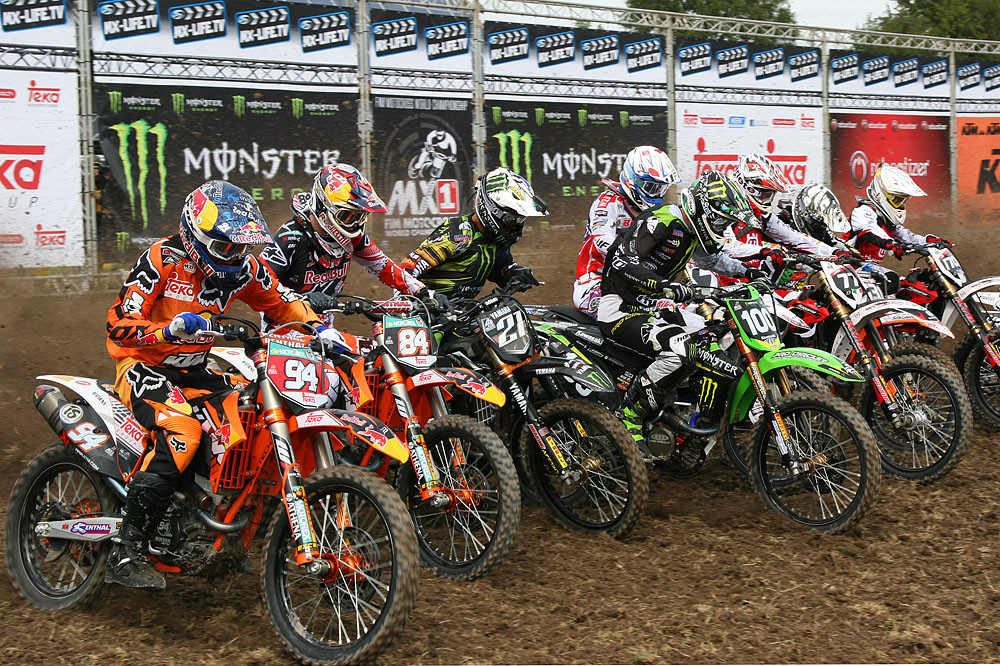 MX2 moto 2 start - Grand Prix of Europe Sunday Racing - Motocross ...