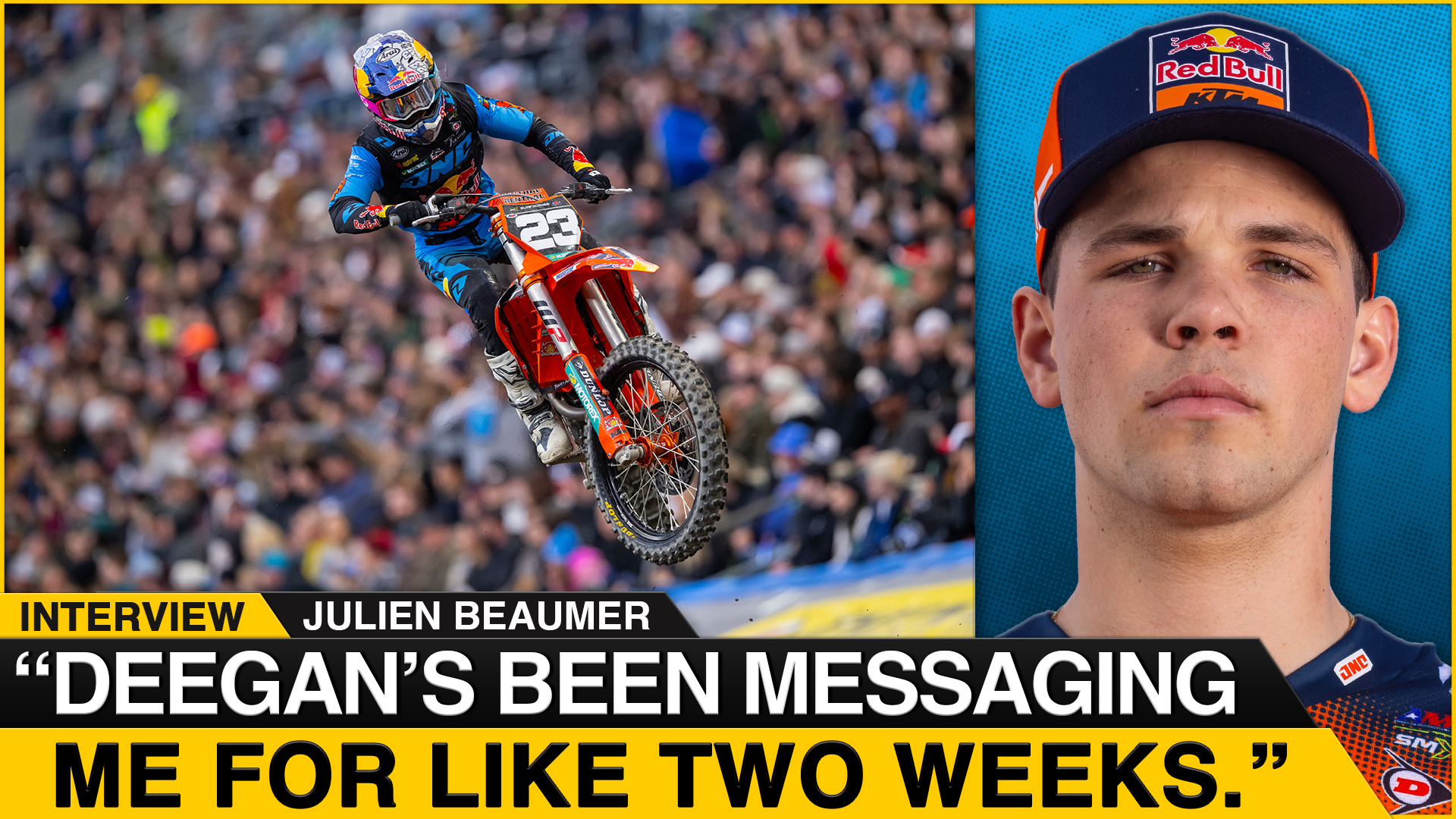 Julien Beaumer on: Haiden Deegan Rivalry | 2025 Seattle Supercross ...