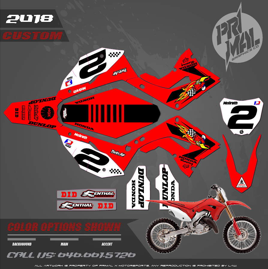 POLISPORT RESTYLED MCGRATH REPLICA PRIMAL X MOTORSPORTS CUSTOM ...