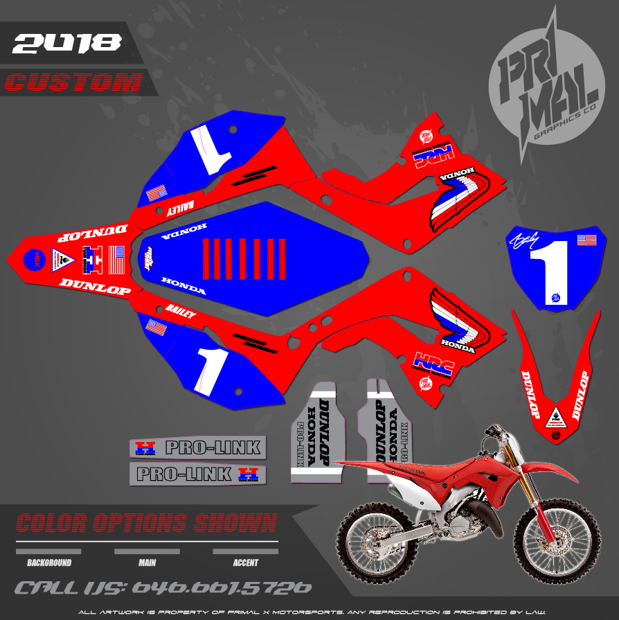 POLISPORT RESTYLED DAVID BAILEY REPLICA PRIMAL X MOTORSPORTS CUSTOM ...