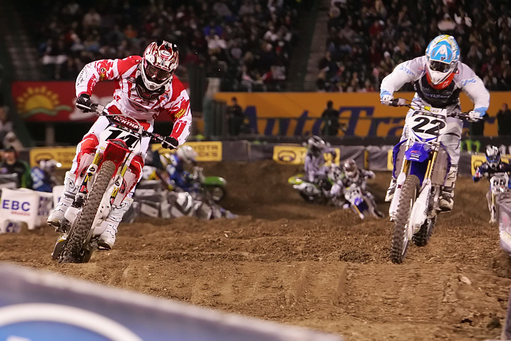 Kevin Windham and Chad Reed - 2008 Monster Energy Supercross: Anaheim 3 ...