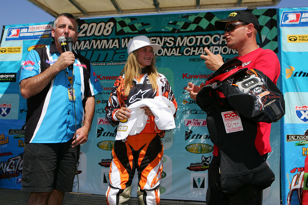 Tim Cotter, Ashley Fiolek and Jim Fiolek - 2008 WMA Championship ...