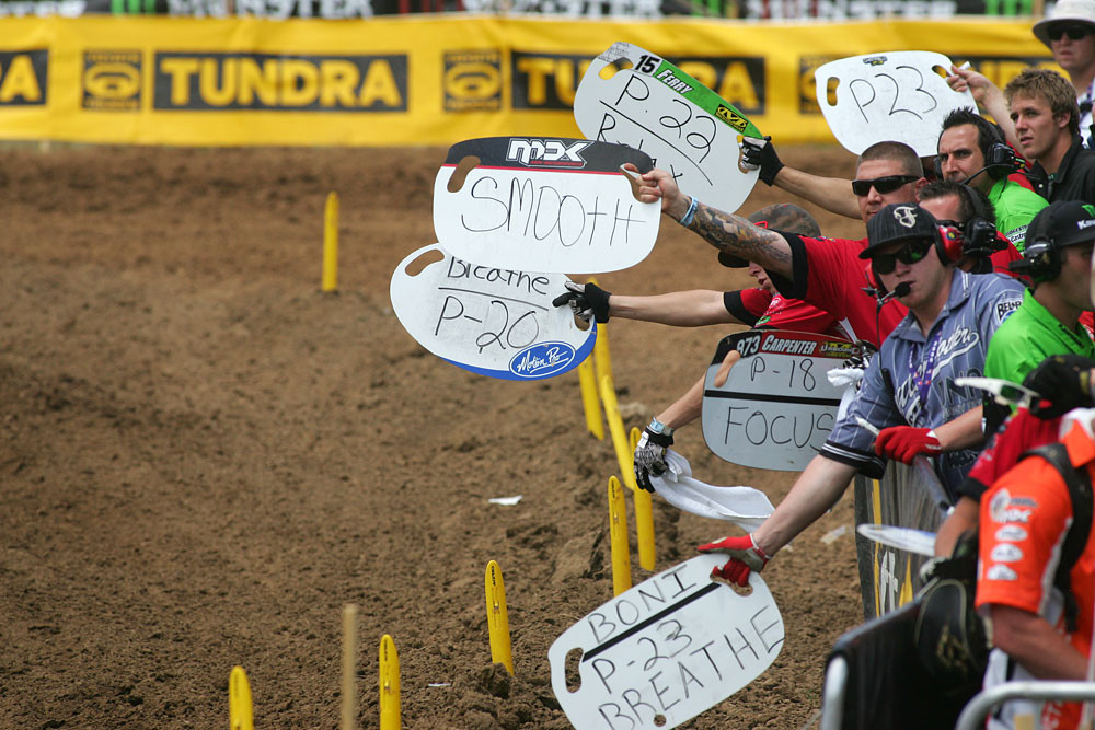 Pit Boards - 2008 AMA Toyota Motocross Championship: Freestone ...