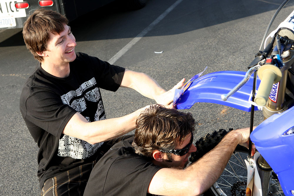 Cody Cooper and Jeremy Albrecht - '09 Supercross Prep: JGR Toyota ...