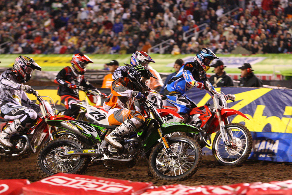Supercross main event start - Monster Energy Supercross: Salt Lake City ...