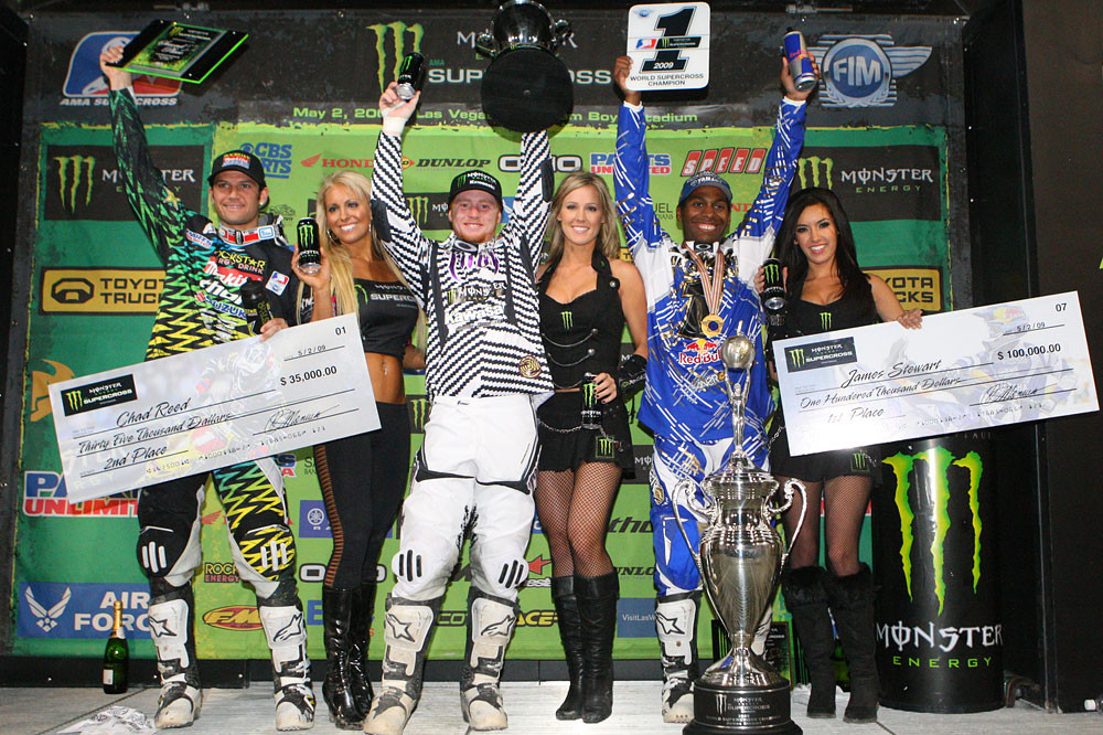 Supercross podium - Monster Energy Supercross: Las Vegas 2009 ...