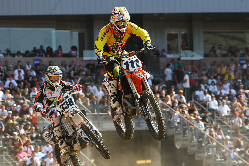 Michael Sleeter and Jason Lawrence - X Games 15: Saturday - Motocross ...