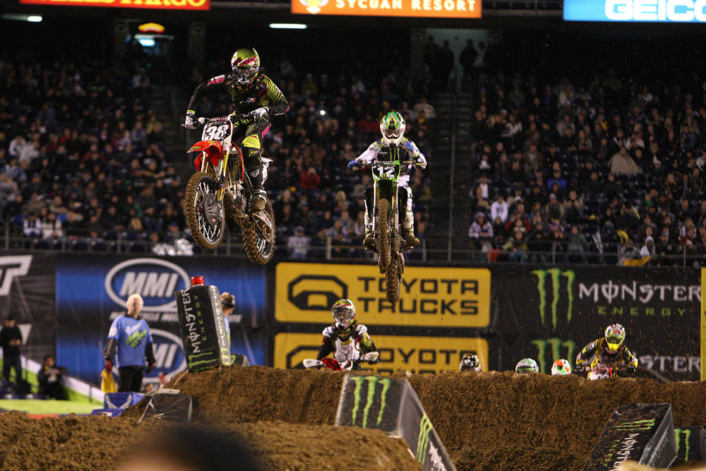Trey Canard and Jake Weimer - Monster Energy Supercross: San Diego 2010 ...