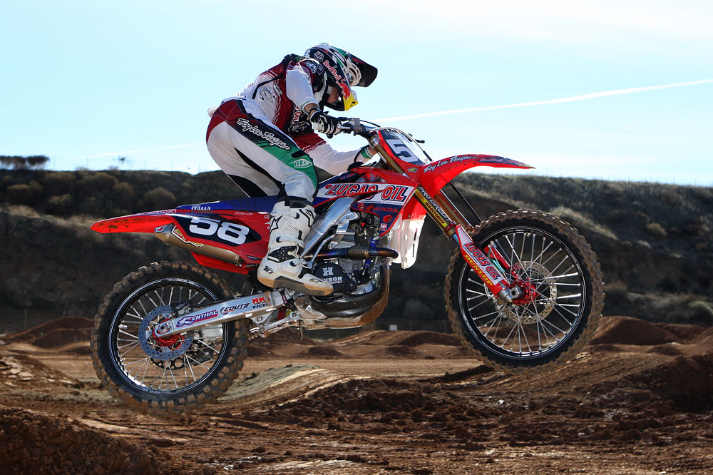 Travis Baker - Test Track Bits: Troy Lee Designs / Lucas Oil / Honda ...