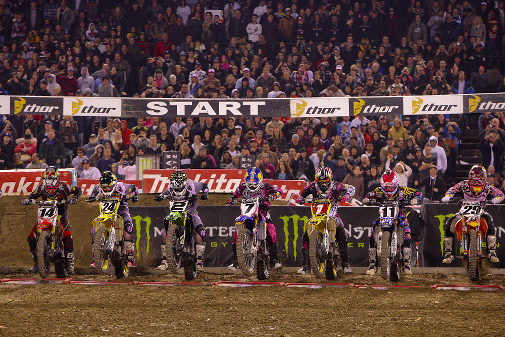 Supercross main event start - Photo Blast: Anaheim II 2011 - Motocross ...