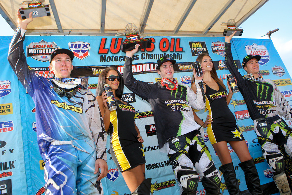 Dean Wilson (1st), Blake Baggett (2nd), and Eli Tomac (3rd) - Photo ...