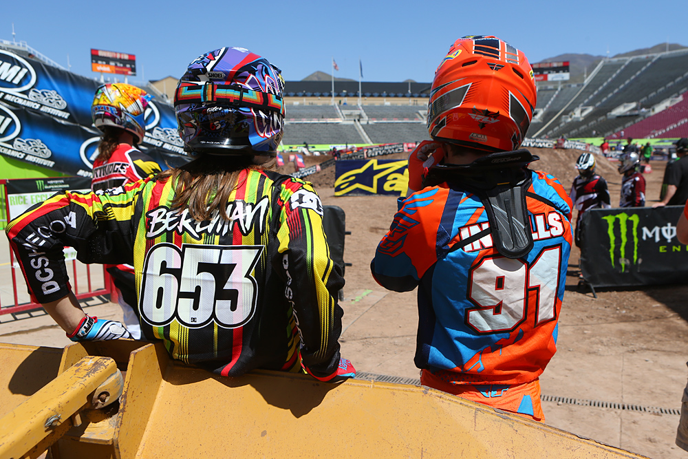 Tyler Bereman and Topher Ingalls checking out the track. - Vital MX Pit ...