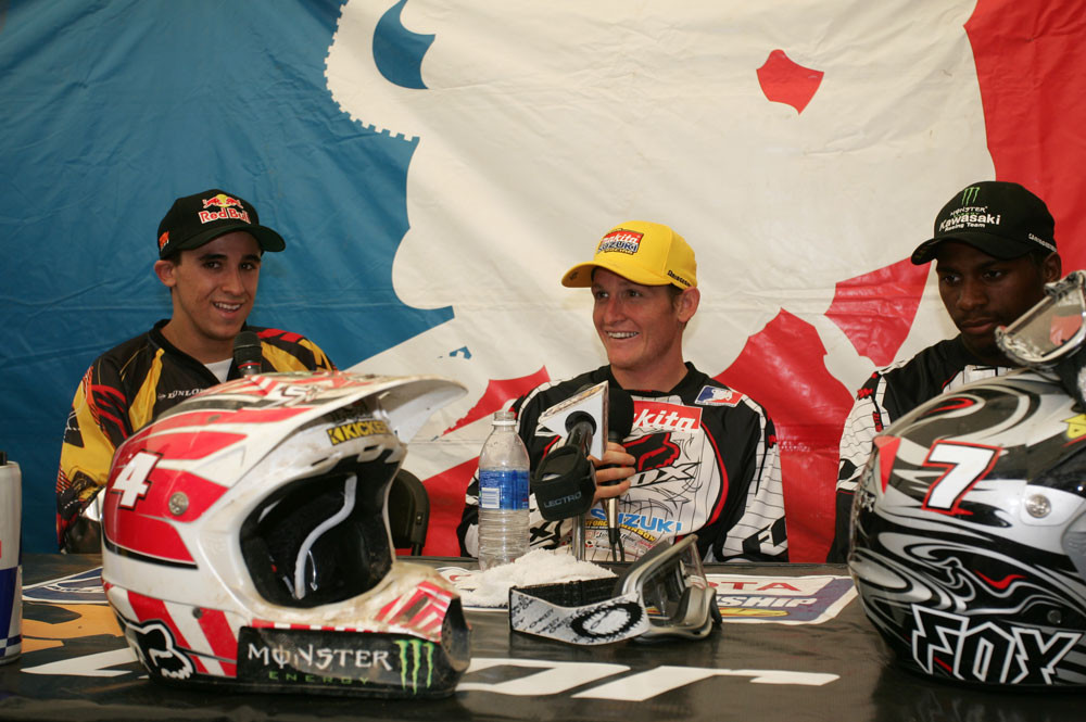 Mike Alessi, Ricky Carmichael and James Stewart - 2007 Red Bud: AMA ...