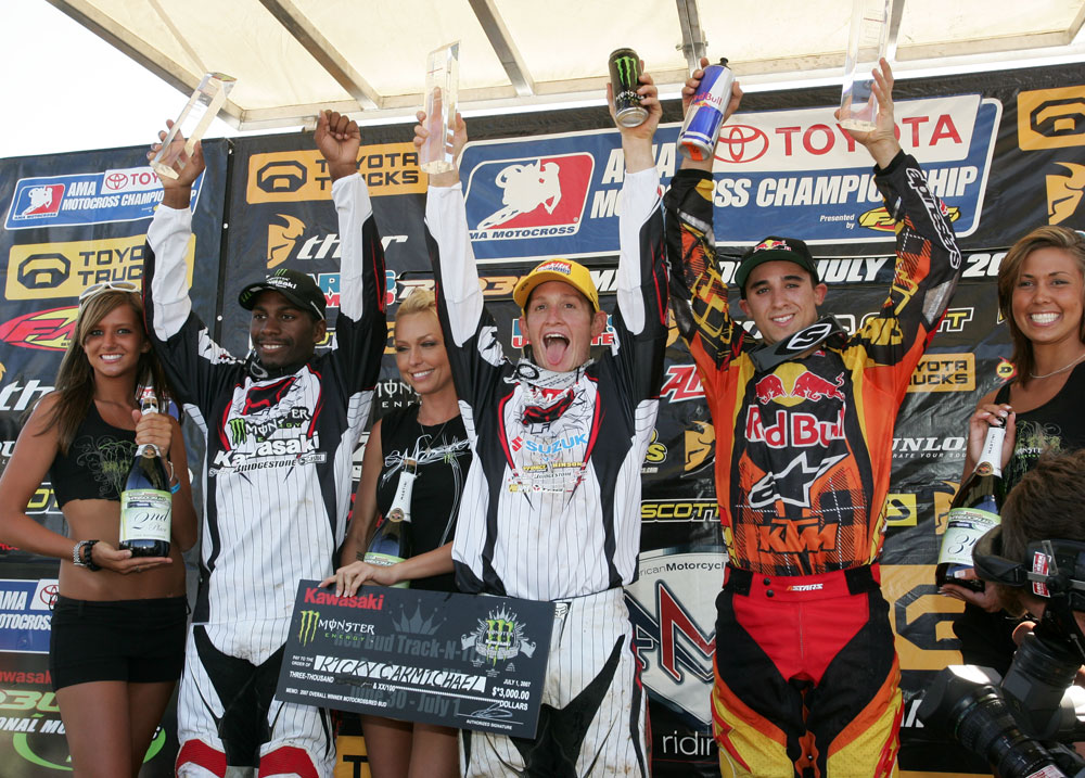 James Stewart, Ricky Carmichael and Mike Alessi - 2007 Red Bud: AMA ...