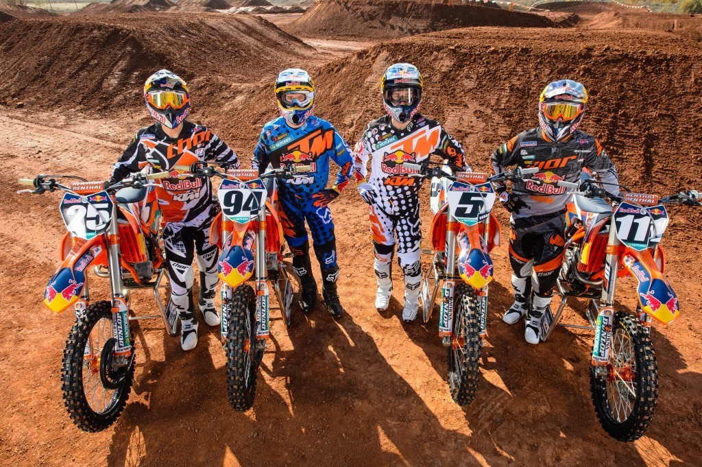 Marvin Musquin, Ken Roczen, Ryan Dungey, and Dean Ferris - 2014 Red ...