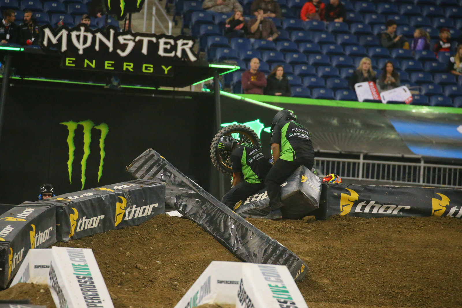 Bike wrestling - Vital MX Pit Bits: Detroit - Motocross Pictures - Vital MX