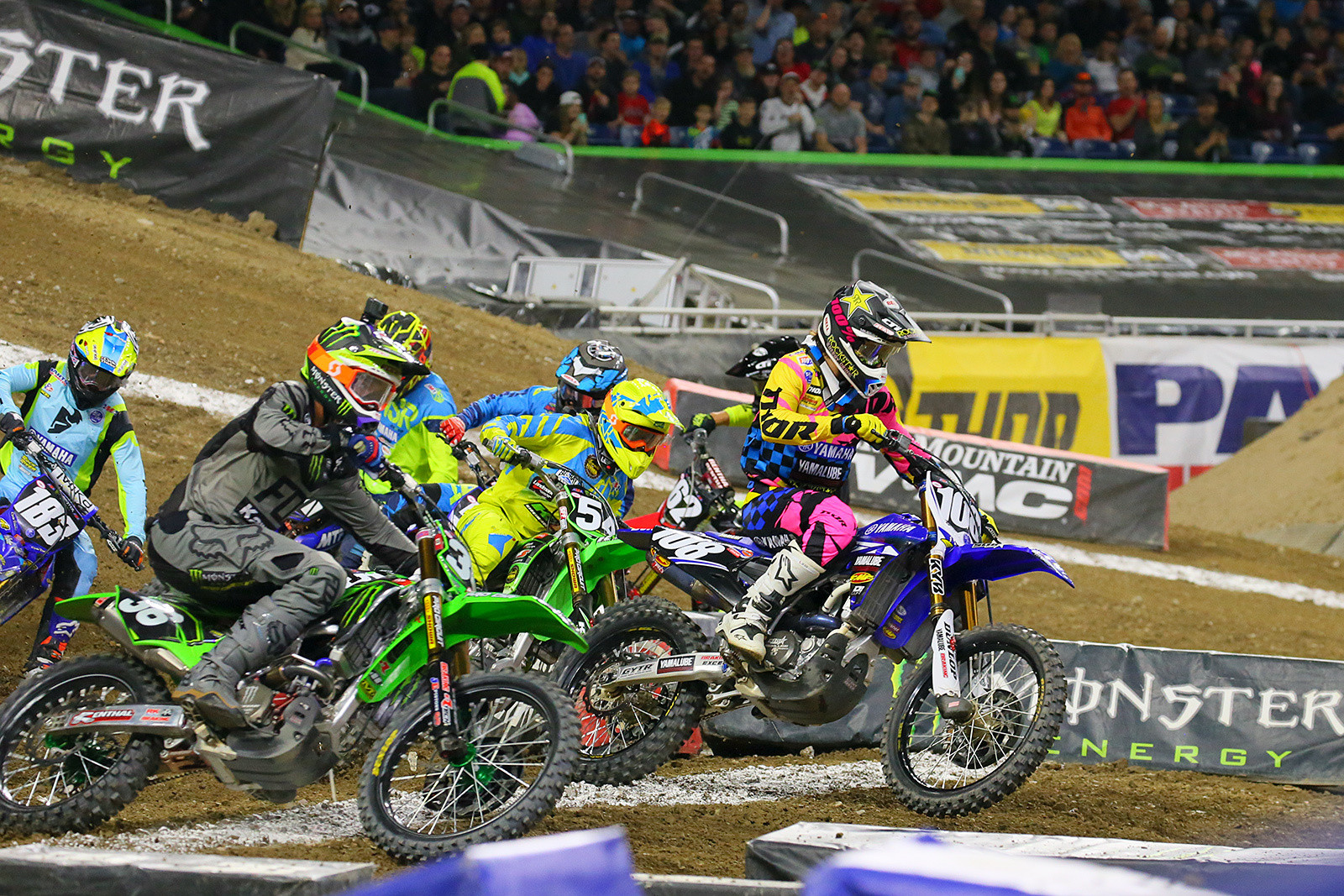 Exiting turn one - Photo Blast: Detroit - Motocross Pictures - Vital MX
