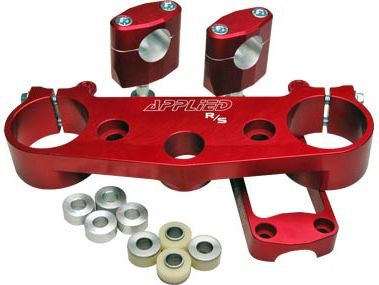 Applied Racing R/S Triple Clamp Kit With Oversized Bar Mounts Red ...