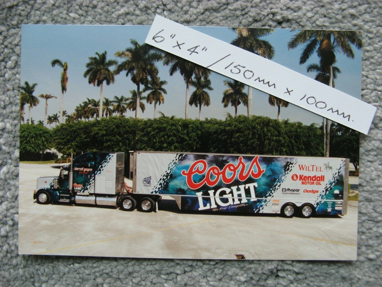 6X4-150X100mm-PETERBILT-377-CUSTOM-RACE-CAR-TRAILER nhra - trentpainter ...