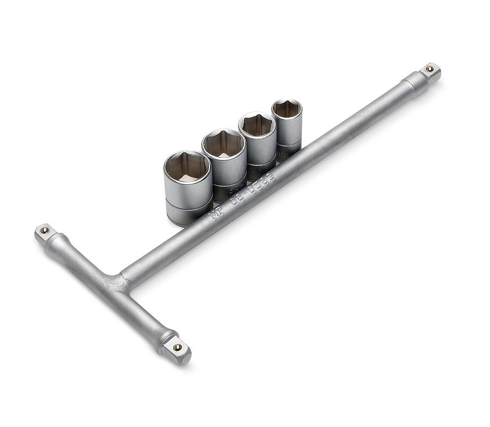 Motion Pro Tri-Drive Mini T-Handle Kit, 1/4" with 8,10,12,13 mm Sockets ...