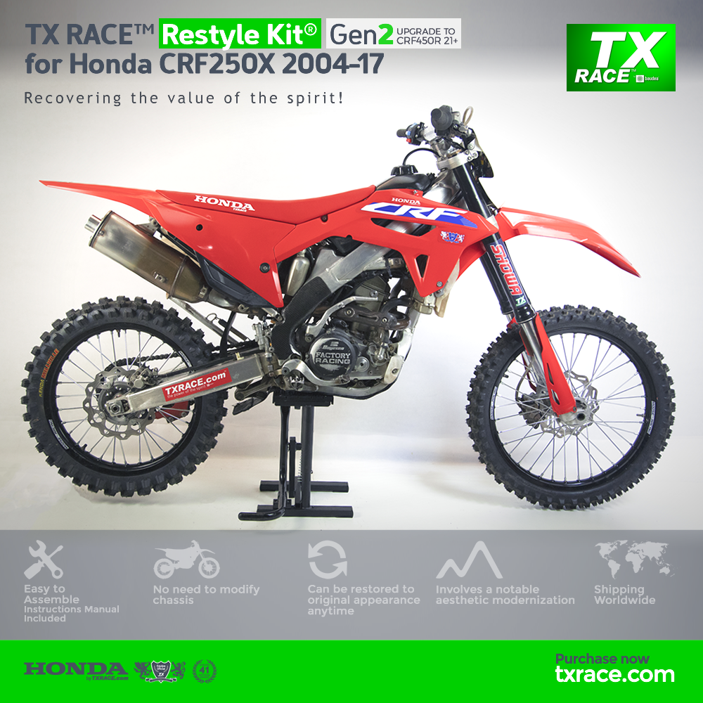 2004-2017 CRF250X Restyle Kit by TX RACE - Moto-Related - Motocross ...