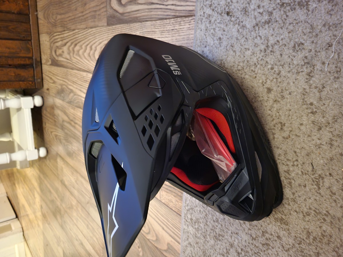 Alpinestars carbon fiber helmet medium - For Sale/Bazaar - Motocross ...