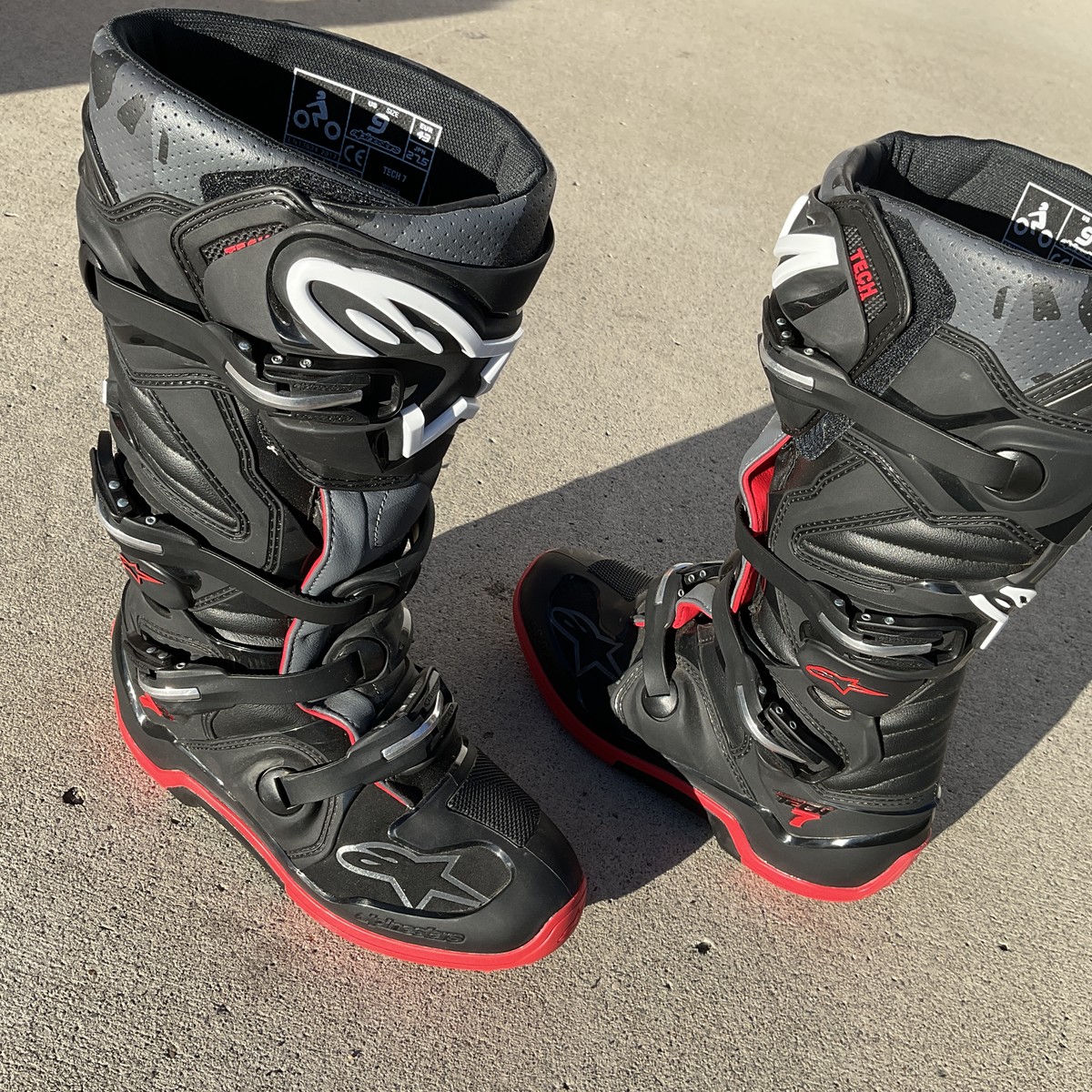 Alpinestars Tech 7 Boots - Mens Size 9 - New without box Black / Grey ...