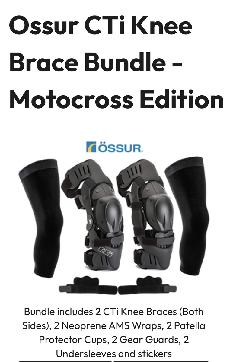 CTI Knee Brace Complete Kit - For Sale/Bazaar - Motocross Forums ...