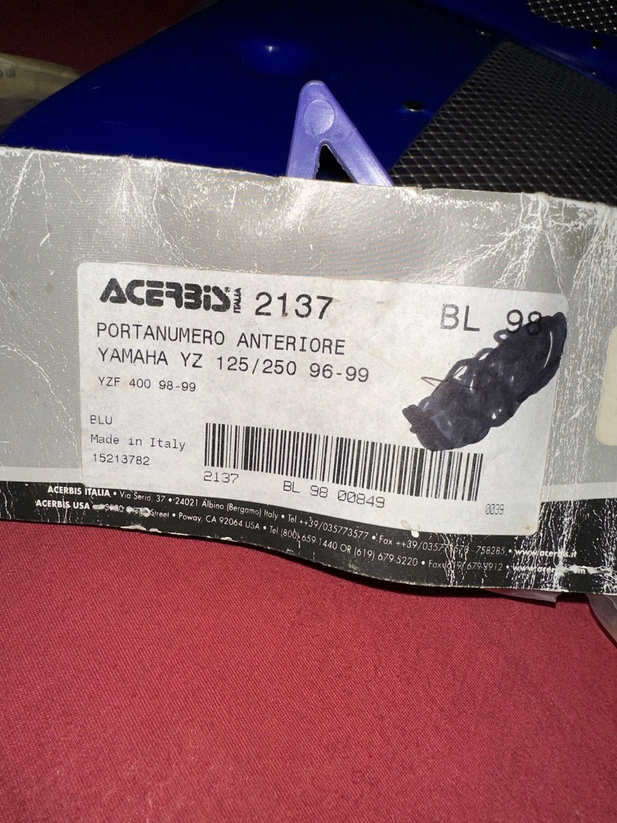 96-99 Yz125/250 NOS Acerbis Vented Number plates - For Sale/Bazaar ...