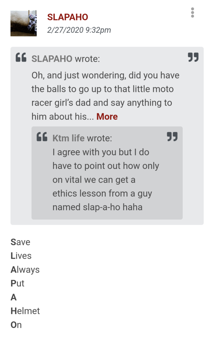 Goon Screen Names at Proride - Moto-Related - Motocross Forums ...