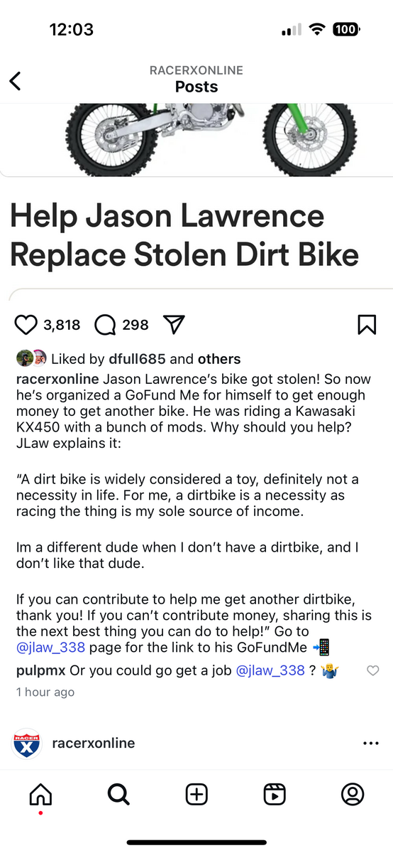 J Law stolen bike. - Moto-Related - Motocross Forums / Message Boards ...