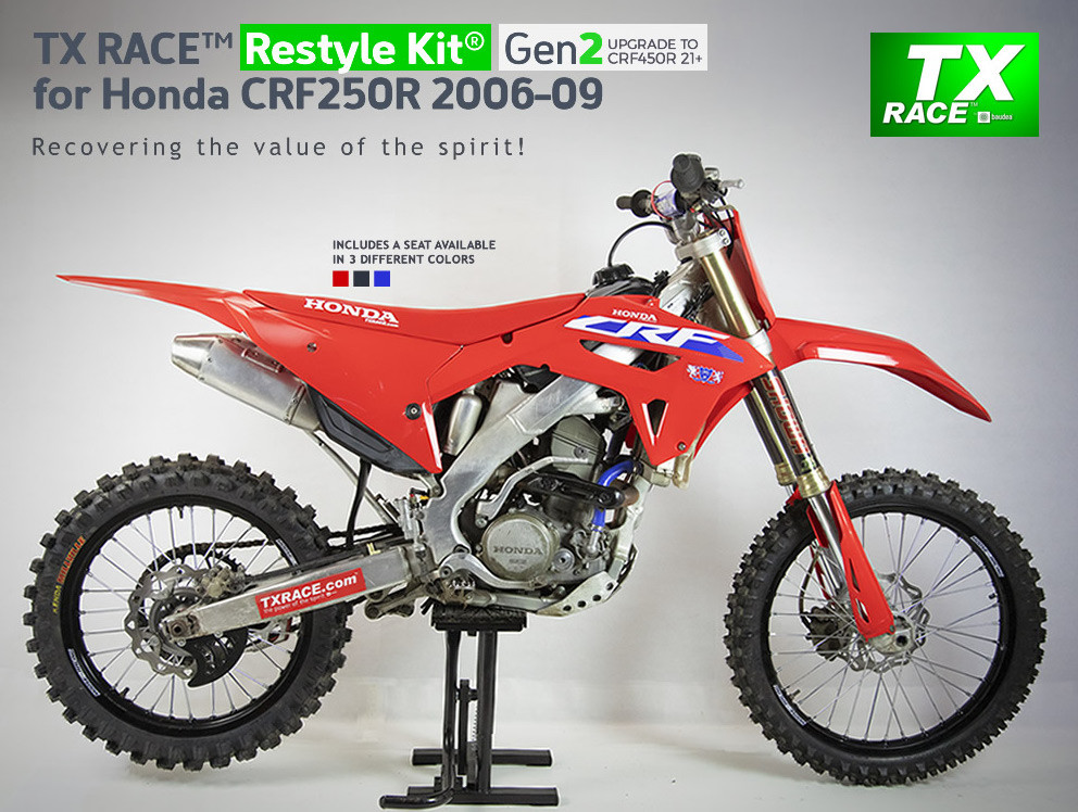 New TX RACE Restyle Plastic Kit for CRF450R 05-08 / CRF450R 02-04 ...