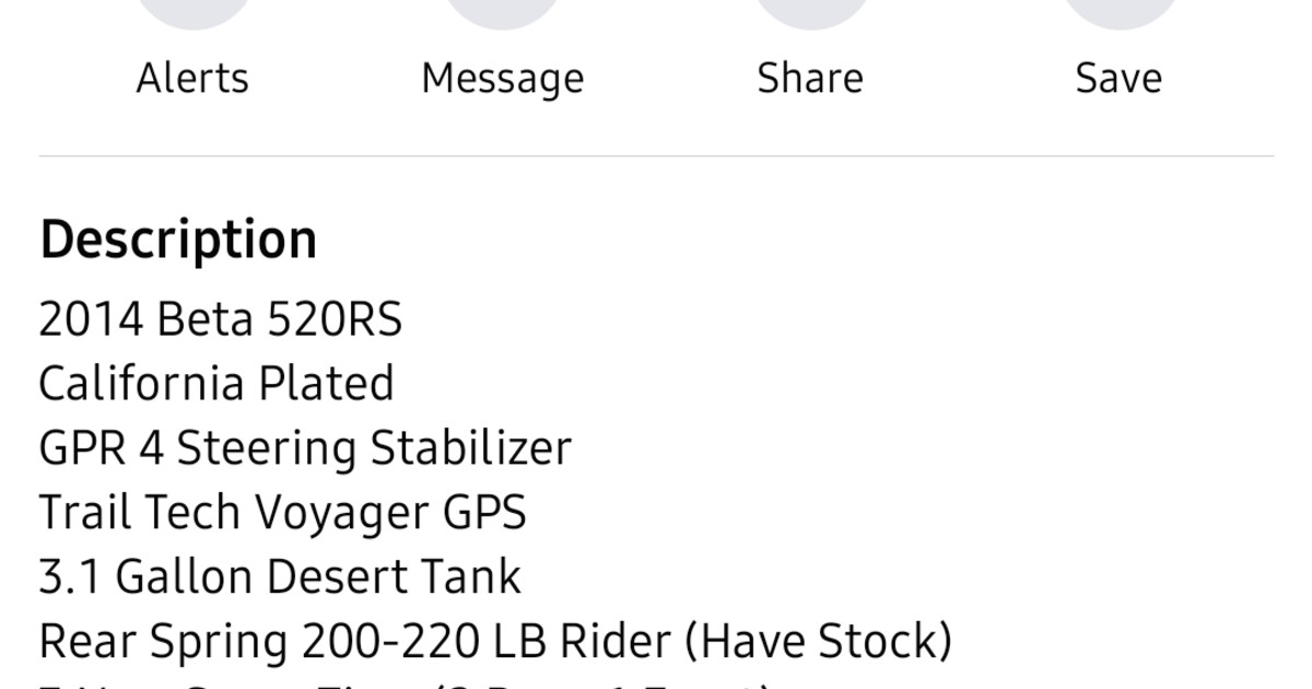 14 Beta 520 RS - California Plated - For Sale/Bazaar - Motocross Forums ...