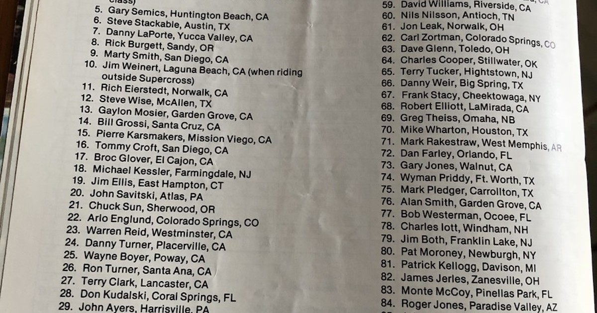 Old Riders Numbers - Moto-Related - Motocross Forums / Message Boards ...