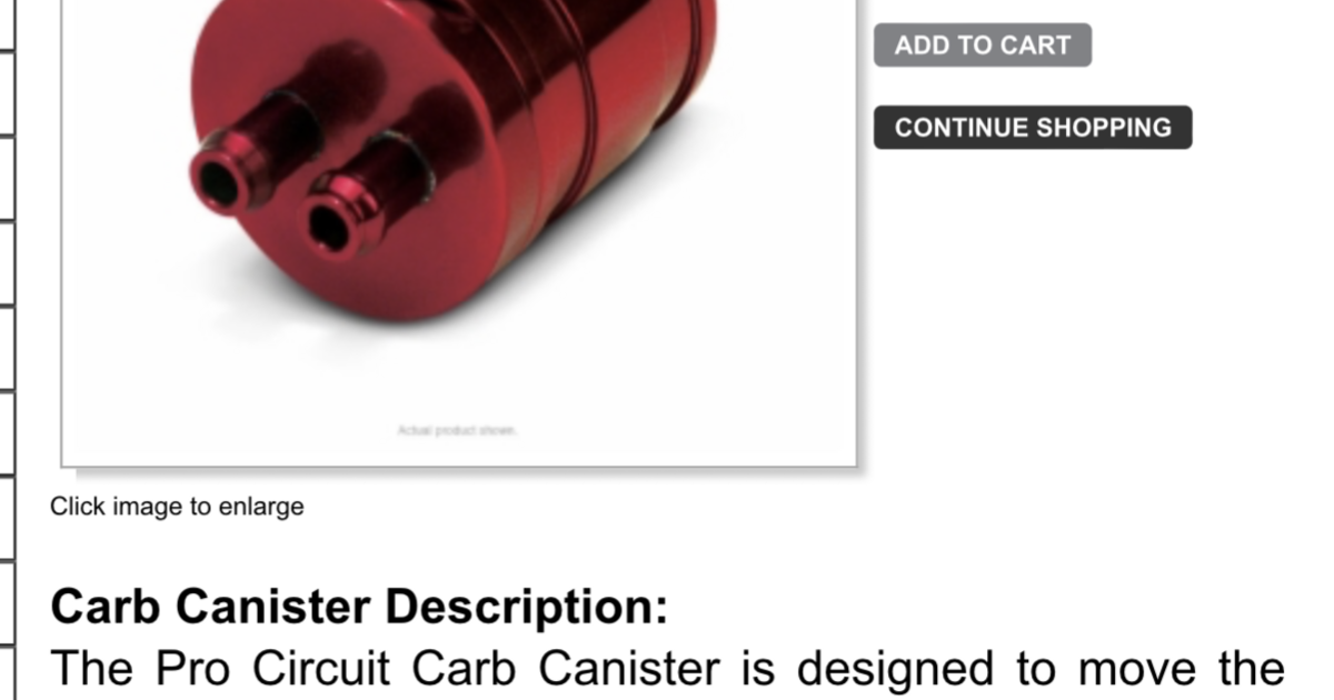 ISO : Pro Circuit carb canister - For Sale/Bazaar - Motocross Forums ...