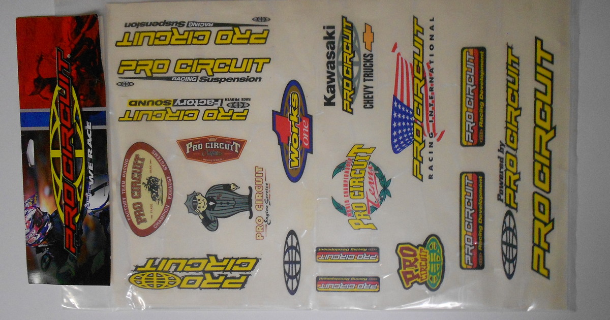 Vintage Pro Circuit Decal Sheet - For Sale/Bazaar - Motocross Forums ...