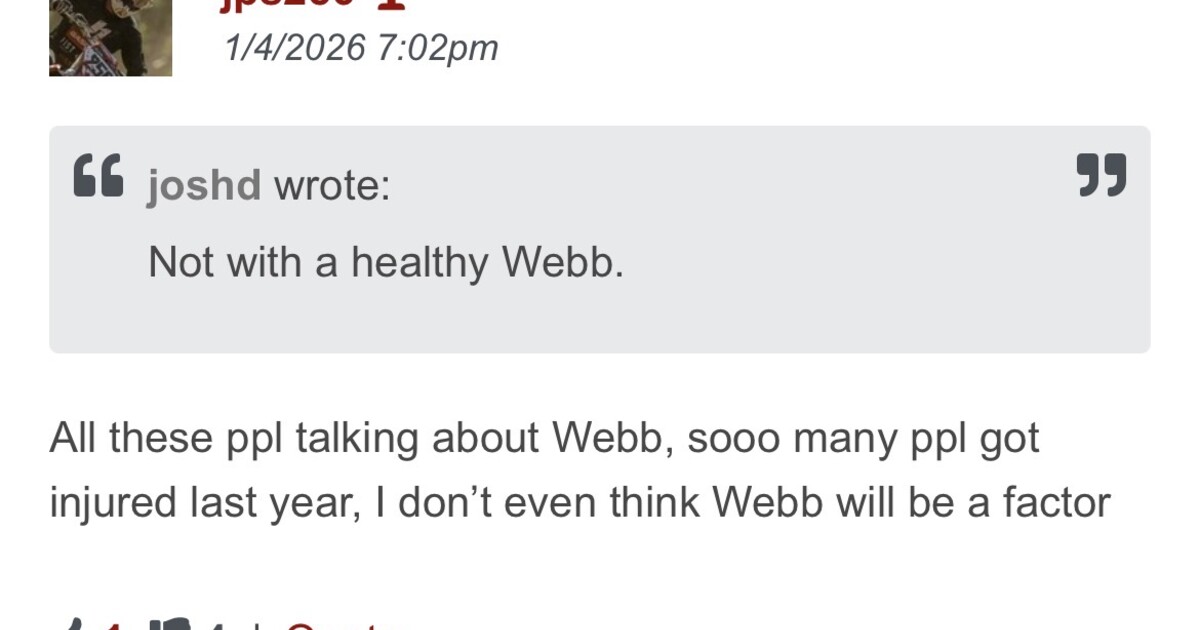 Webb - Moto-Related - Motocross Forums / Message Boards - Vital MX