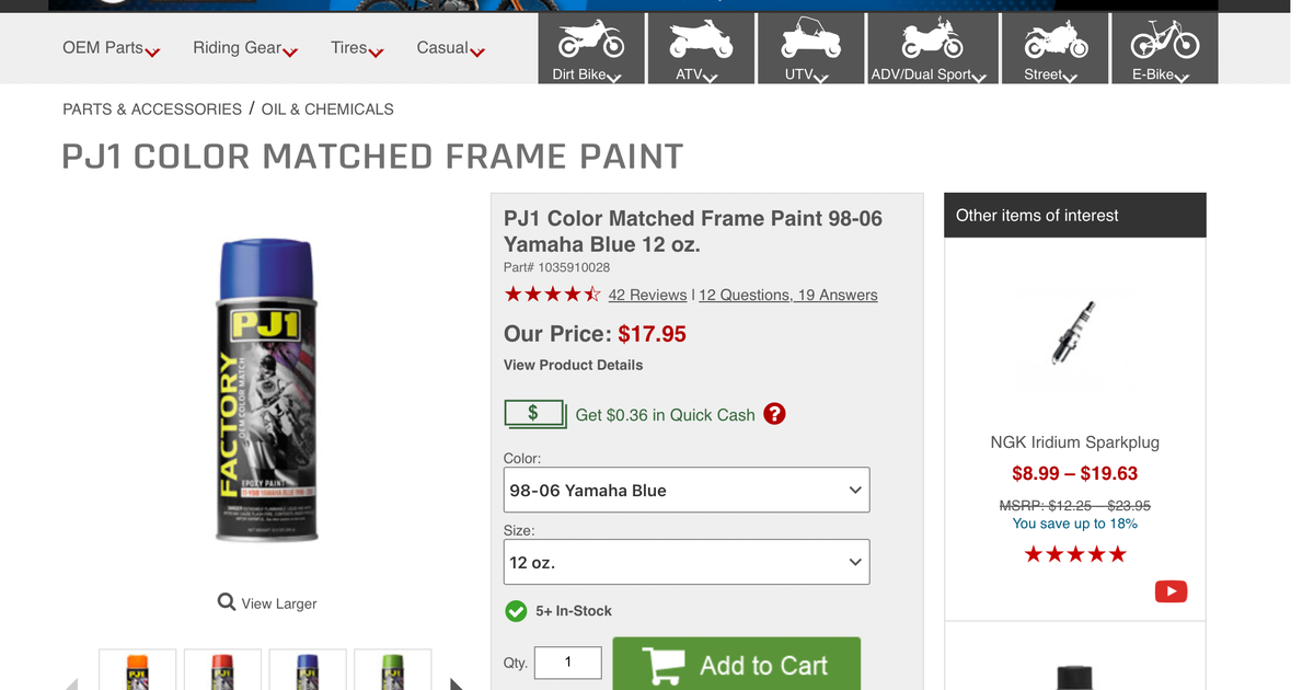 Paint Code 04 YZ250 Frame - Bike Builds - Motocross Forums / Message ...