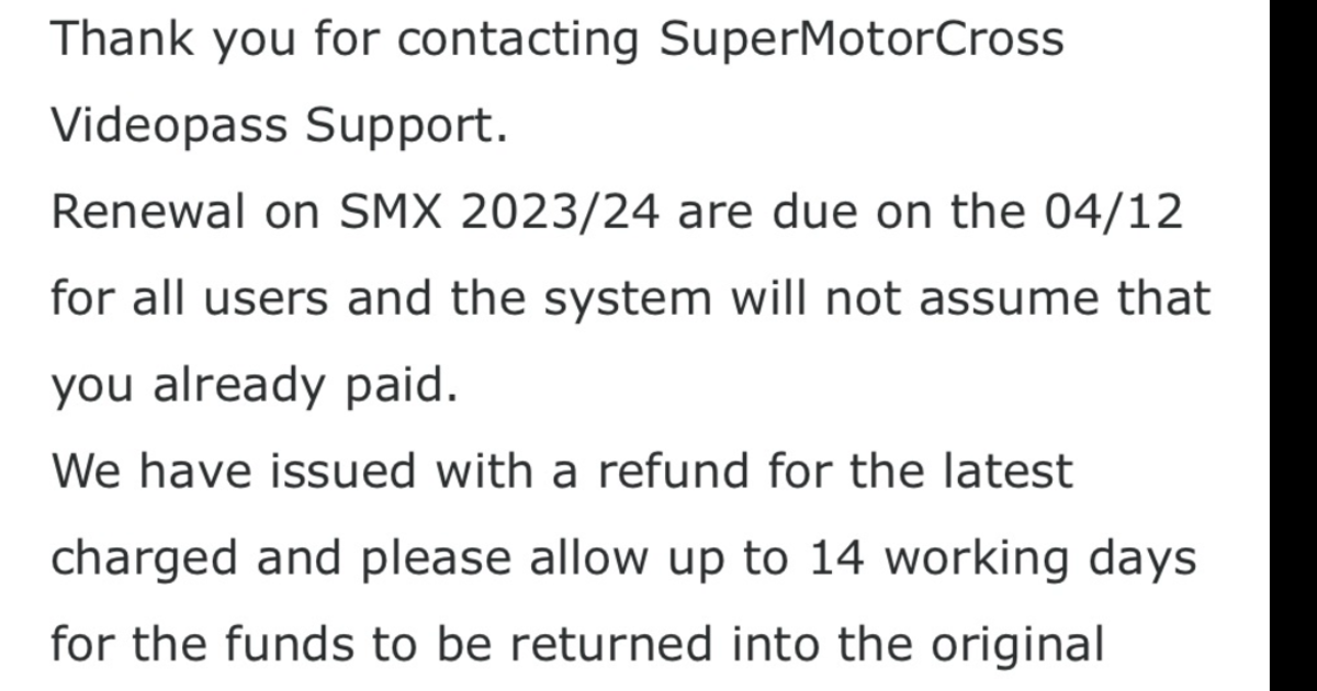 SMX video pass subscription renew - Moto-Related - Motocross Forums ...