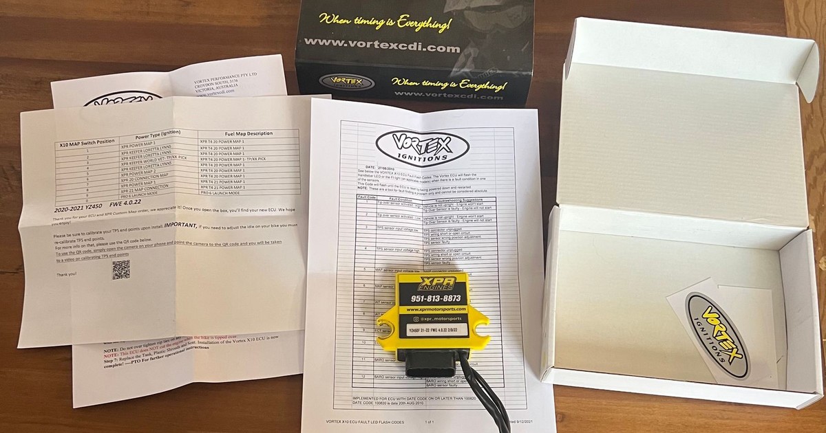 Vortex ECU for Yamahas Programmed with XPR's "Keefer" Maps for 2020 ...