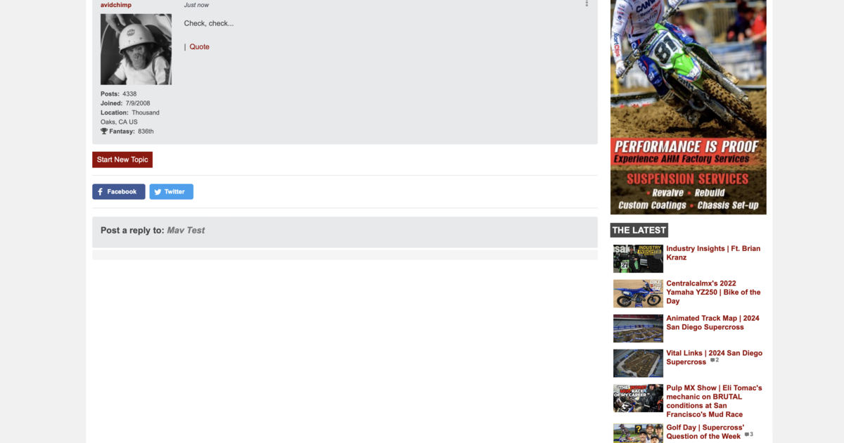 Mav Test - About Vital MX - Motocross Forums / Message Boards - Vital MX